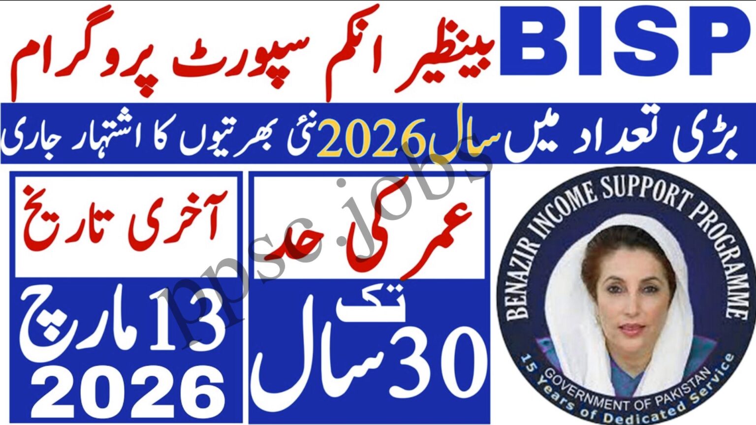 Jobs in Benazir Income Support Program (BISP) 2026: Apply Online Now ...